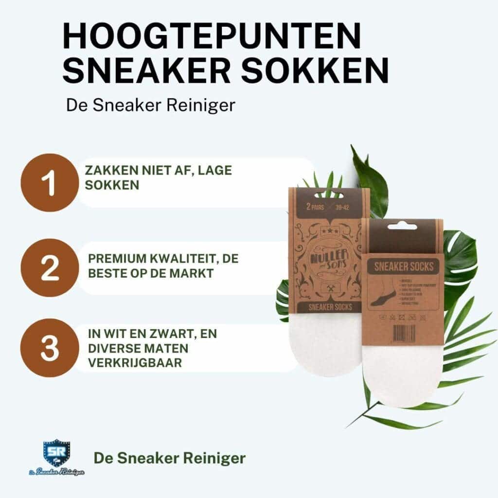 Sneaker sokken wit 2-pack – Zakken niet af | Koop